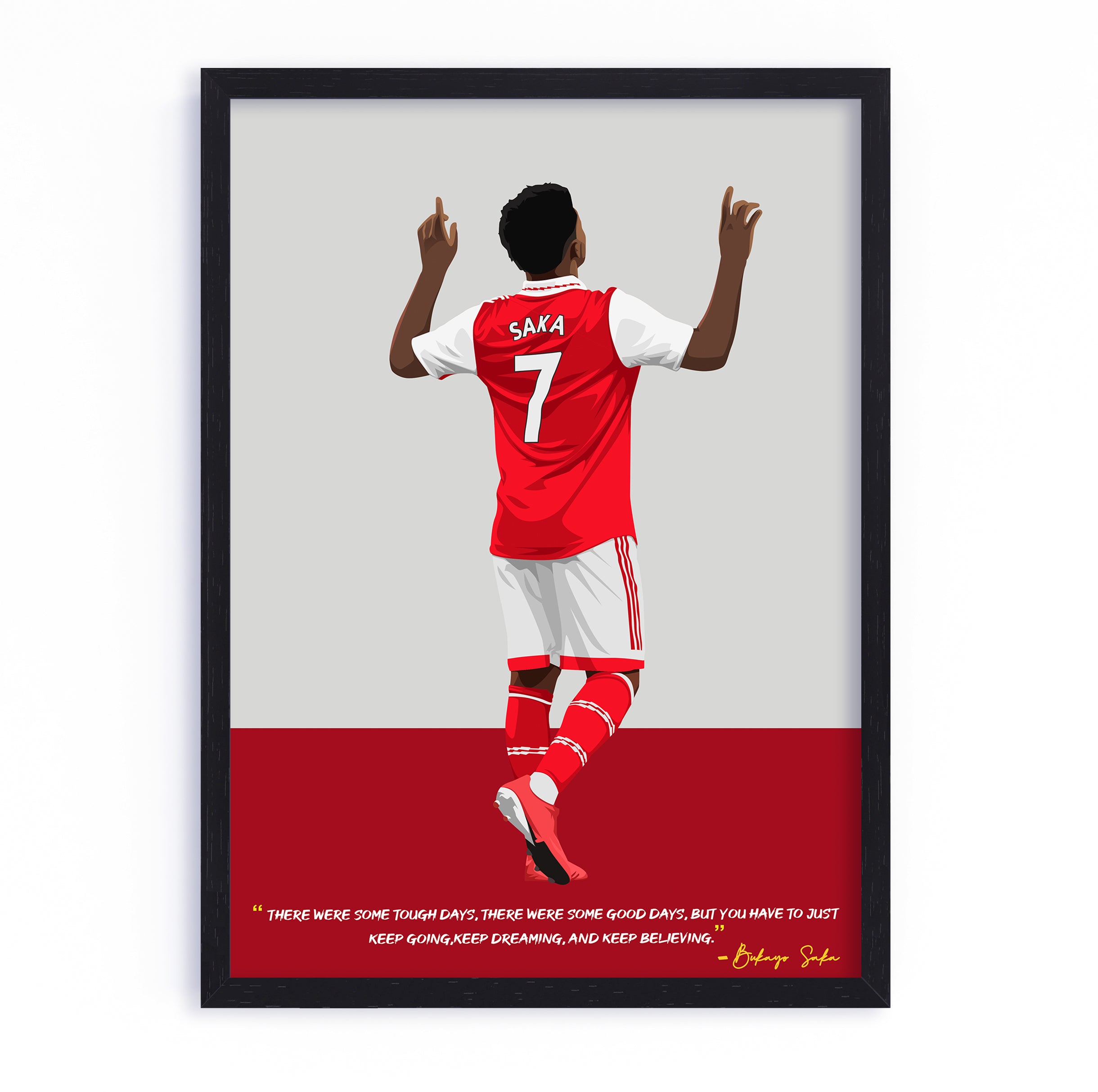Bukayo Saka Arsenal Framed Poster – quoteart